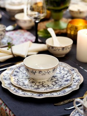 Buy Vigneto Royal Blue Dinner (Set of 51) online