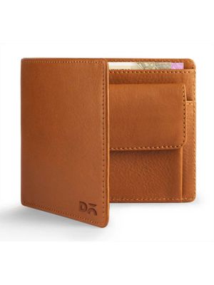 Buy DailyObjects Tan Leather Coin Classic Billfold Wallet Online