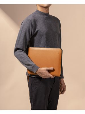 Buy DailyObjects Urbane Tech Folio Laptop Sleeve - Tan Online