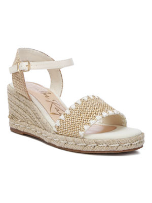 Buy London Rag Beige Raffia Espadrille Wedges (EURO 36) Online