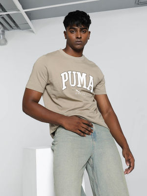 Buy Puma SQUAD Men's Beige T-Shirt (XS) Online
