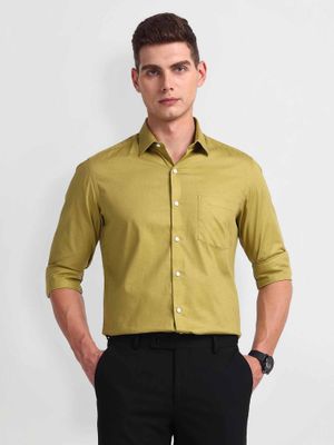 Buy Arrow Olive Textured Slim Fit Shirt (38) Online