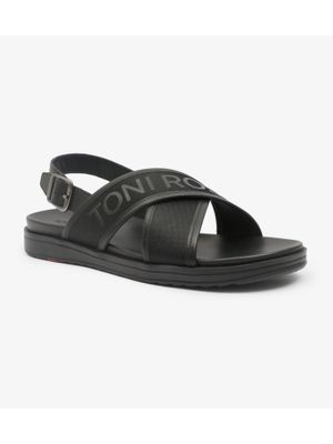 Buy TONI ROSSI Black String Sandals (EURO 40) Online