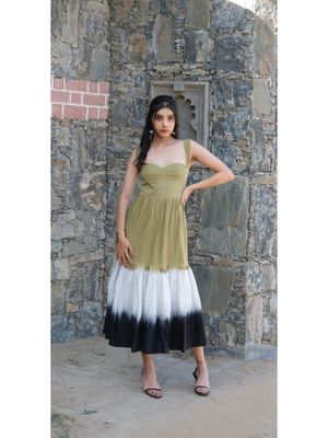 Buy Arthmod Multicolor Colorblock Midi Dress (XS) Online