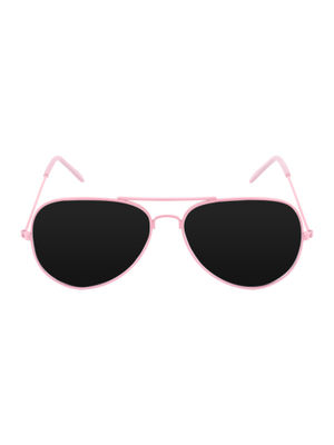Buy Spiky Pink Frame Grey Lense UV Protected Lens Aviator Sunglasses online