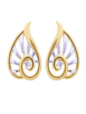 Buy WHP Jewellers Leaf Inspired Diamond Earring Online