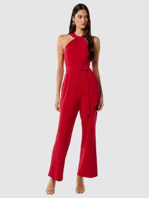 Buy Forever New Eleanor Halter Jumpsuit with Belt (Set of 2) Online