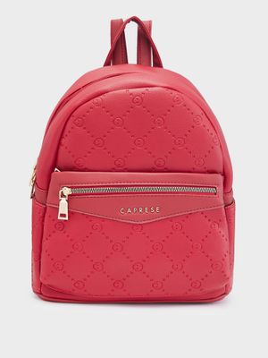 Buy Caprese Red Solid Backpack Online