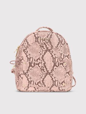 Buy Caprese Pink Animal Print Backpack Online