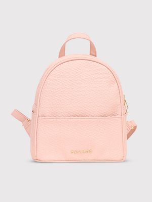 Buy Caprese Pink Solid Backpack Online