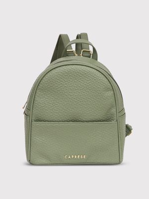 Buy Caprese Green Solid Backpack Online