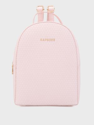 Buy Caprese Pink Textured Backpack Online