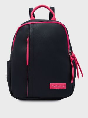 Buy Caprese Black Solid Backpack Online
