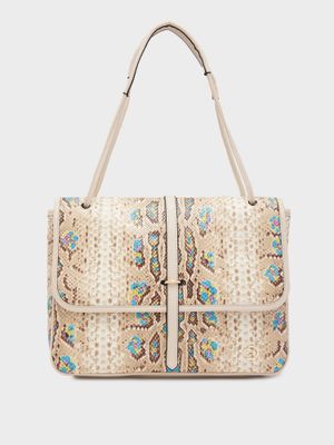 Buy Caprese Beige Animal Print Hand Bag Online