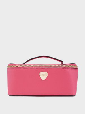 Buy Caprese Pink Solid Vanity Case Online