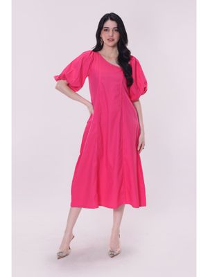 Buy Poppi Pink Poplin Midi Dress (XS) Online