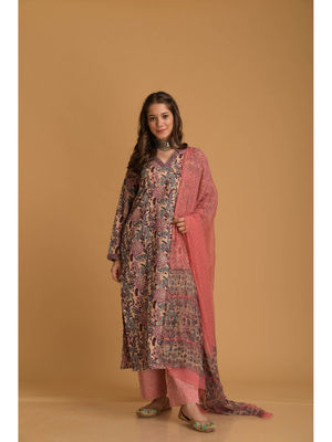 Buy DIMPLE DESIGN STUDIO Zeenath Phool Suit (Set of 3) Online