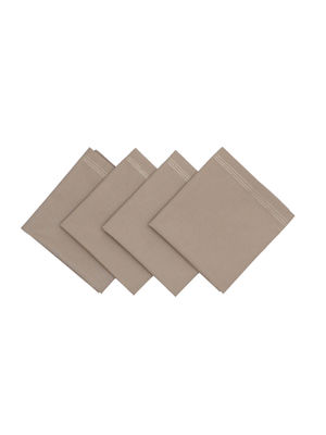 Buy Maspar Cotton Solid Standard Napkin Set - Beige (Pack of 4) Online
