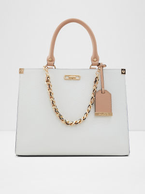 Buy Aldo EVANS260 Beige Solid Satchel Online