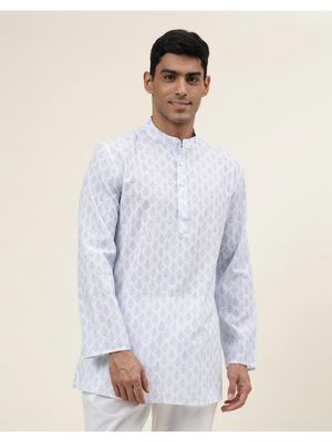 Buy Fabindia White Cotton Printed Short Kurta Online