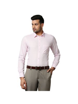 Buy Raymond Light Red Checkered Formal Shirt Online