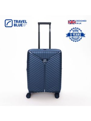 Buy Travel Blue Unisex Summit Polypropylene Hard Case Navy Blue Trolley ...