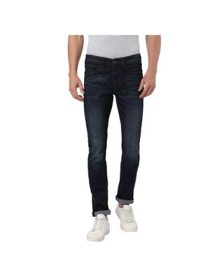 Buy AD By Arvind Men Blue Cotton Lycra Regular Fit Denim Online
