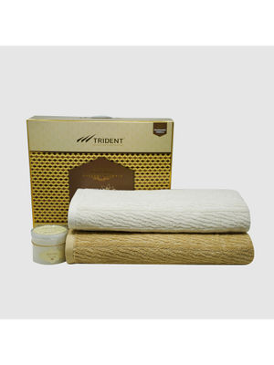 Buy MYTRIDENT 2 Piece Bath Towel Set 500 Gsm Cotton Aroma Collection ...