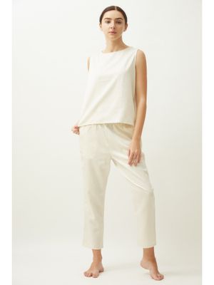 Buy Saltpetre Women Modal Solid Cream Shell Top Online