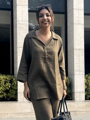 Buy Saltpetre Women Line Olive Skipper Collar Tunic (XXS) Online