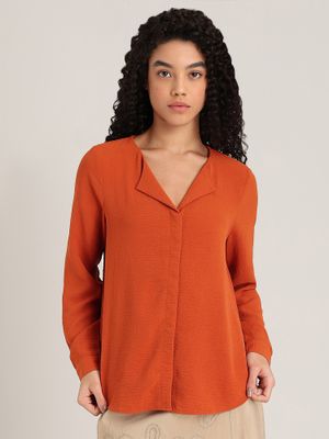 Buy VERO MODA Orange Full Sleeves Top (XS) Online