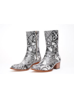 Buy Kavith Sainaani Tall Hand Painted Boots Online