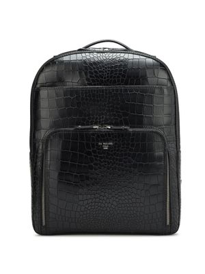 Buy Da Milano Genuine Textured Leather Black Mens Backpack Online
