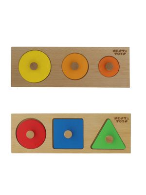Buy NESTA TOYS Montessori Early Math Combo Shapes & Circle Seriation ...