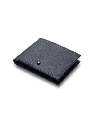 Buy HALDEN Men Navy Blue Leather Textured Wallet Online