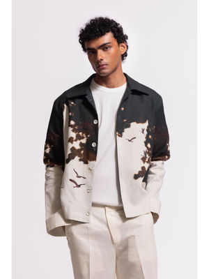 Buy Rohit Bal Printed Ivory Crop Jacket (XS) Online