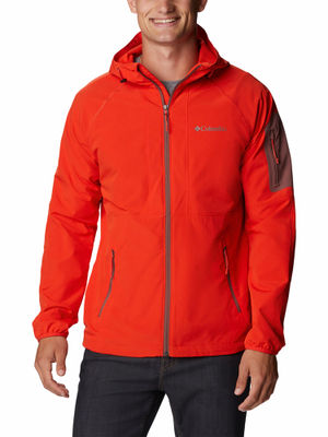 Buy Columbia Mens Orange Colour Polyester Tall Heights Hooded Softshell ...
