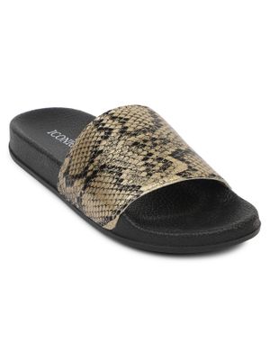 Buy Iconics Black Women Embellished Sliders Online
