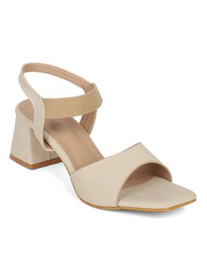 Buy Iconics Beige Women Solid Heels Online