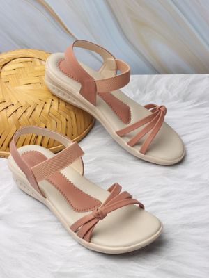 Buy Iconics Peach Women Solid Flats Online