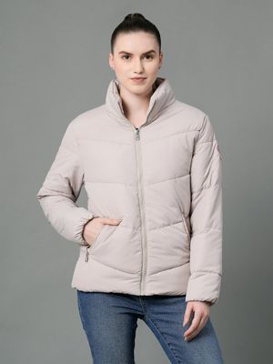 Buy Mode By Red Tape Women Beige Padded Jacket Online