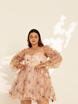 Buy Lea Clothing Beatrice Multi-Color Floral Embroidered Detachable ...