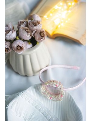 Buy Choko Kids Monarch Diamond Hairband-Pink & White Online