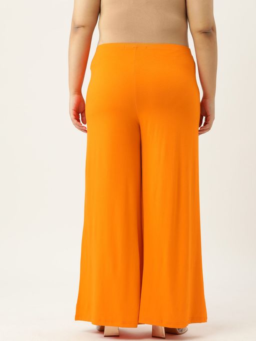 orange flared palazzo