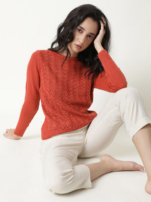 Buy RAREISM Sami Orange Sweater Online