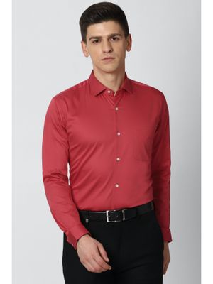 Buy Peter England Men Red Regular Fit Formal Shirt online