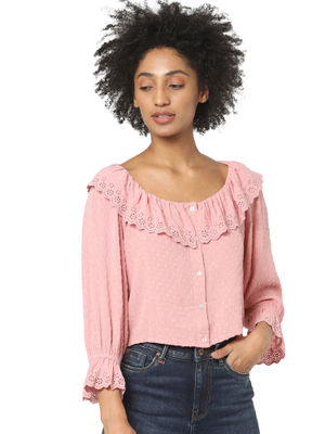 Buy ONLY Women Casual Pink Top Online