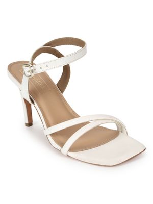 Buy Truffle Collection White Solid Heels Online