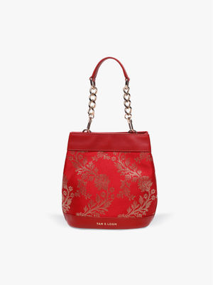 Buy Tan and Loom Woven Rani Batua - Red Online