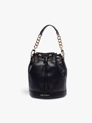 Buy Tan and Loom Bombay Bucket Solid Potli - Black Online